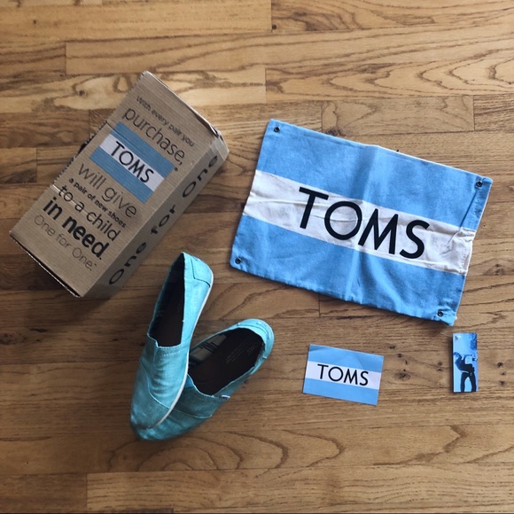 Toms | Shoes | Metallic Blue Toms Shoes | Poshmark